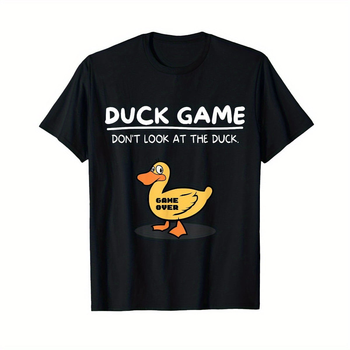 Duck Game Don't Look At The Duck Meme Funny Cartoon Duckie T-Shirt ...