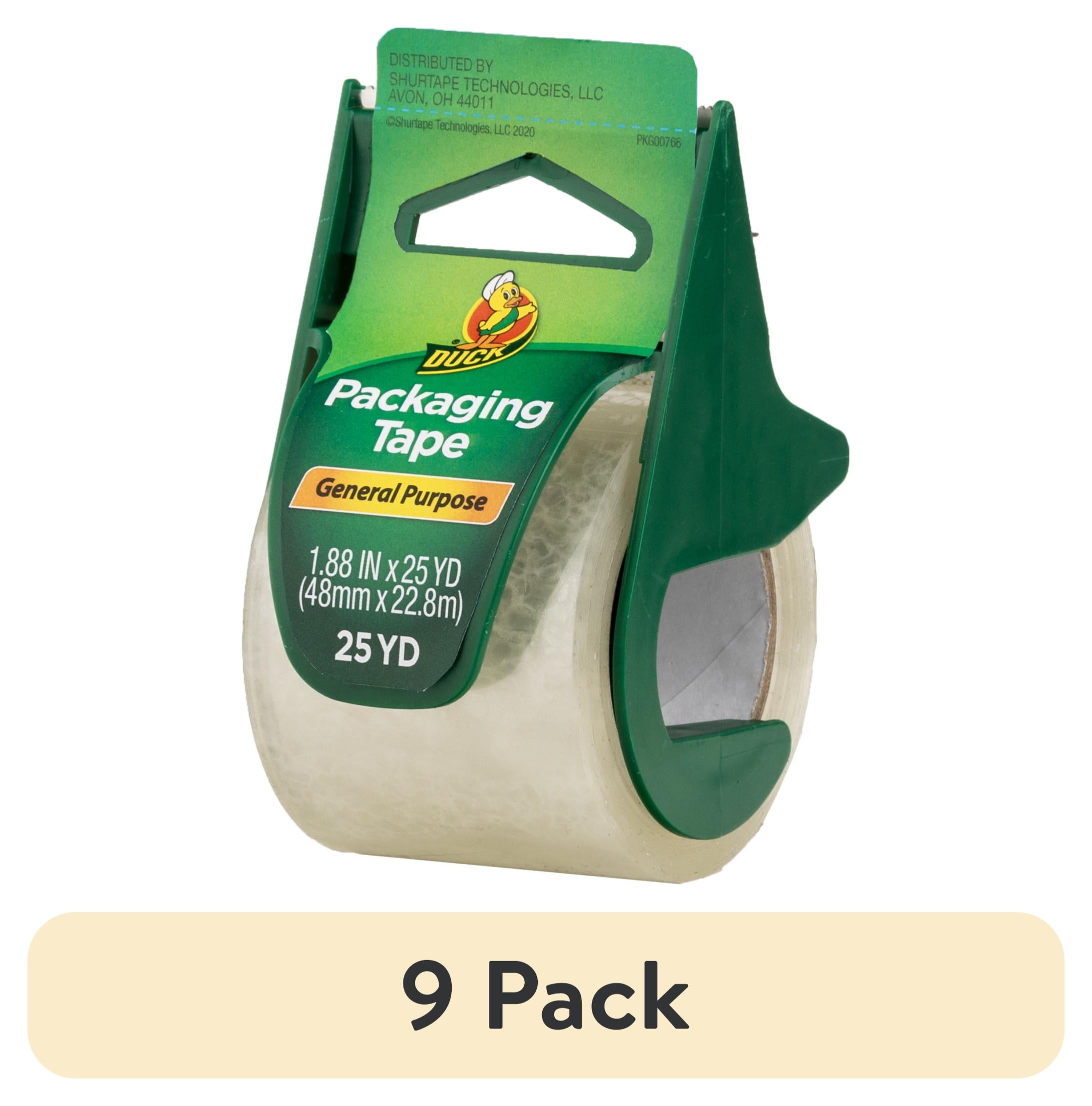 (9 pack) Duck General Purpose Packaging Tape with Manual Tape Dispenser ...