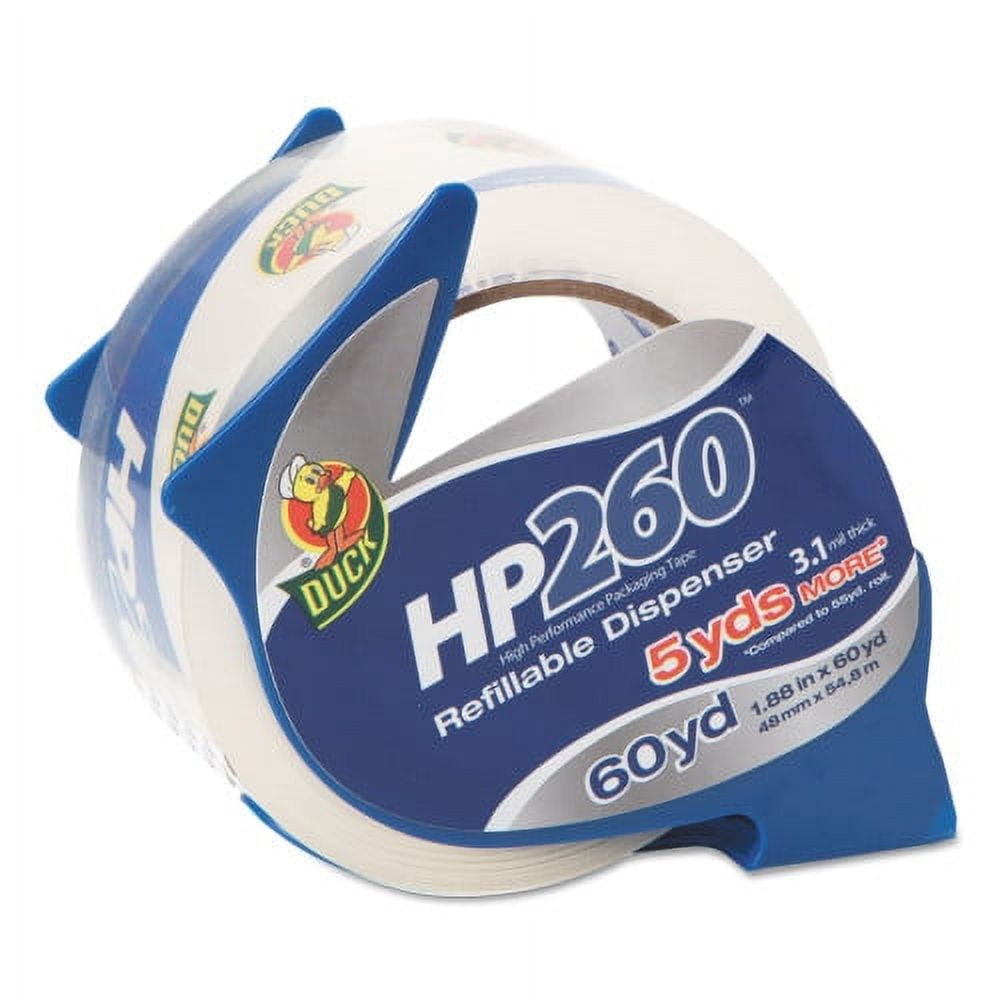 Duck HP260 Packaging Tape with Dispenser, 3" Core, 1.88" x 60 yds ...