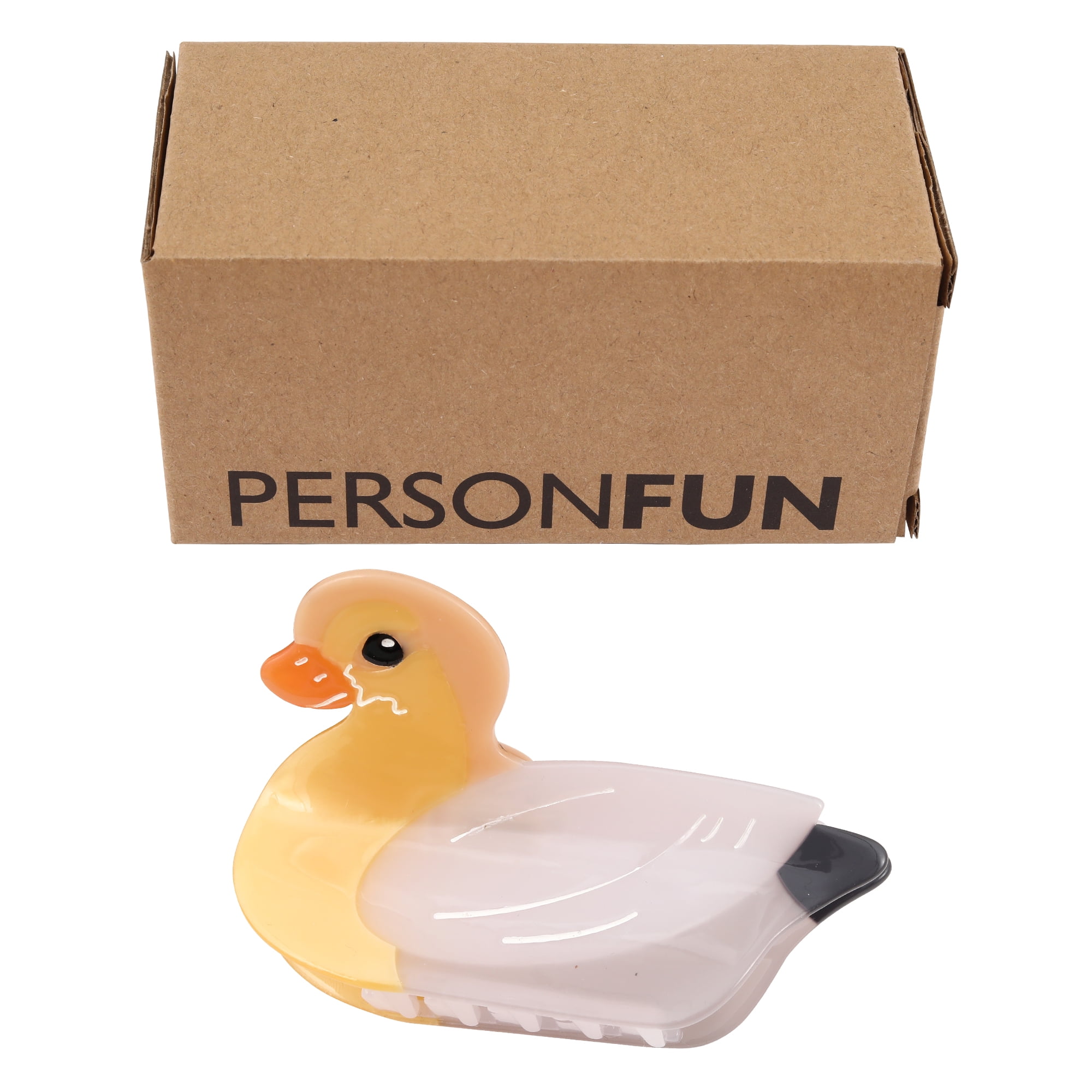 Duck Hair Claw Clip Large Animal Shape Barrette Yellow and White Hair ...