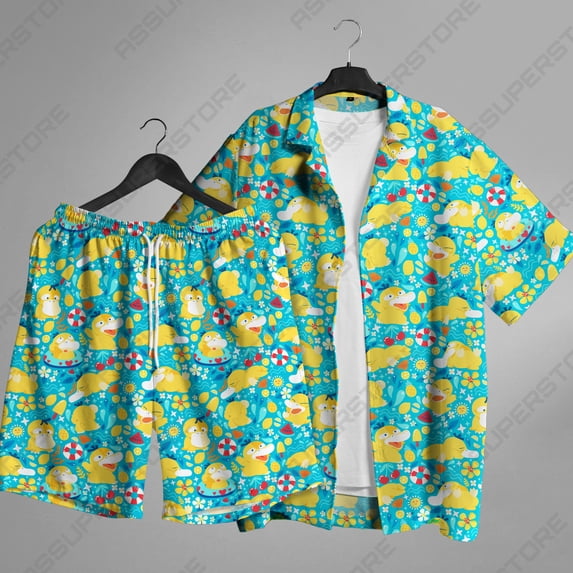 Duck Hawaiian Button-Up Shirt Duck Tropical Hawaii Shirt Gift ...