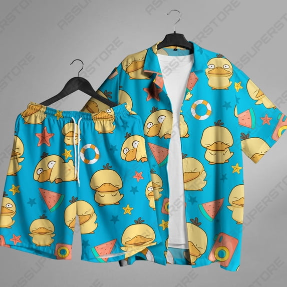 Duck Hawaiian Button-Up Shirt Summer Fun Duck Hawaii Shirt Gift ...