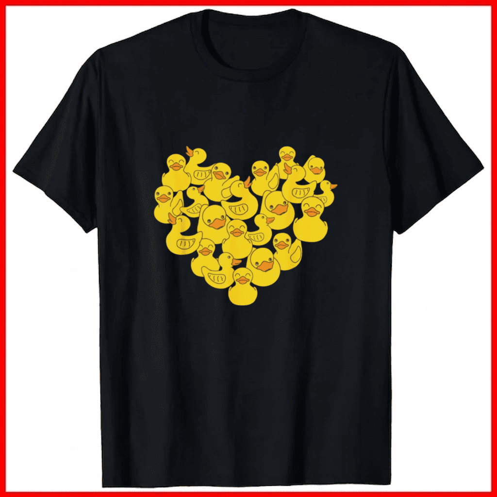 Duck Heart Symbol Love Cute Waterfowl Bird Nature Top Unisex T-Shirt ...
