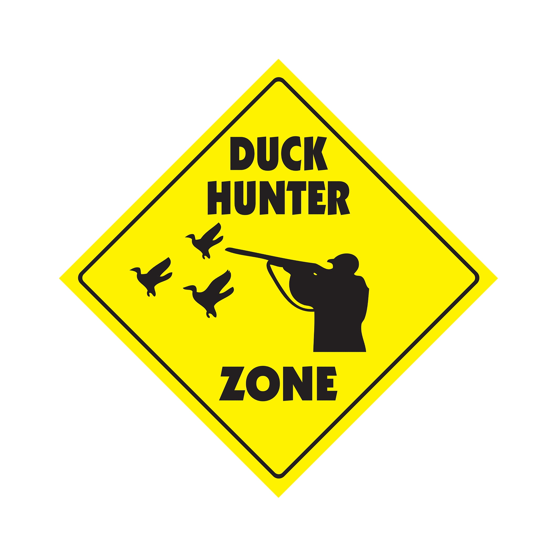 Duck Hunter Crossing Sign Zone Xing | Indoor/Outdoor | 14" Tall hunt ...