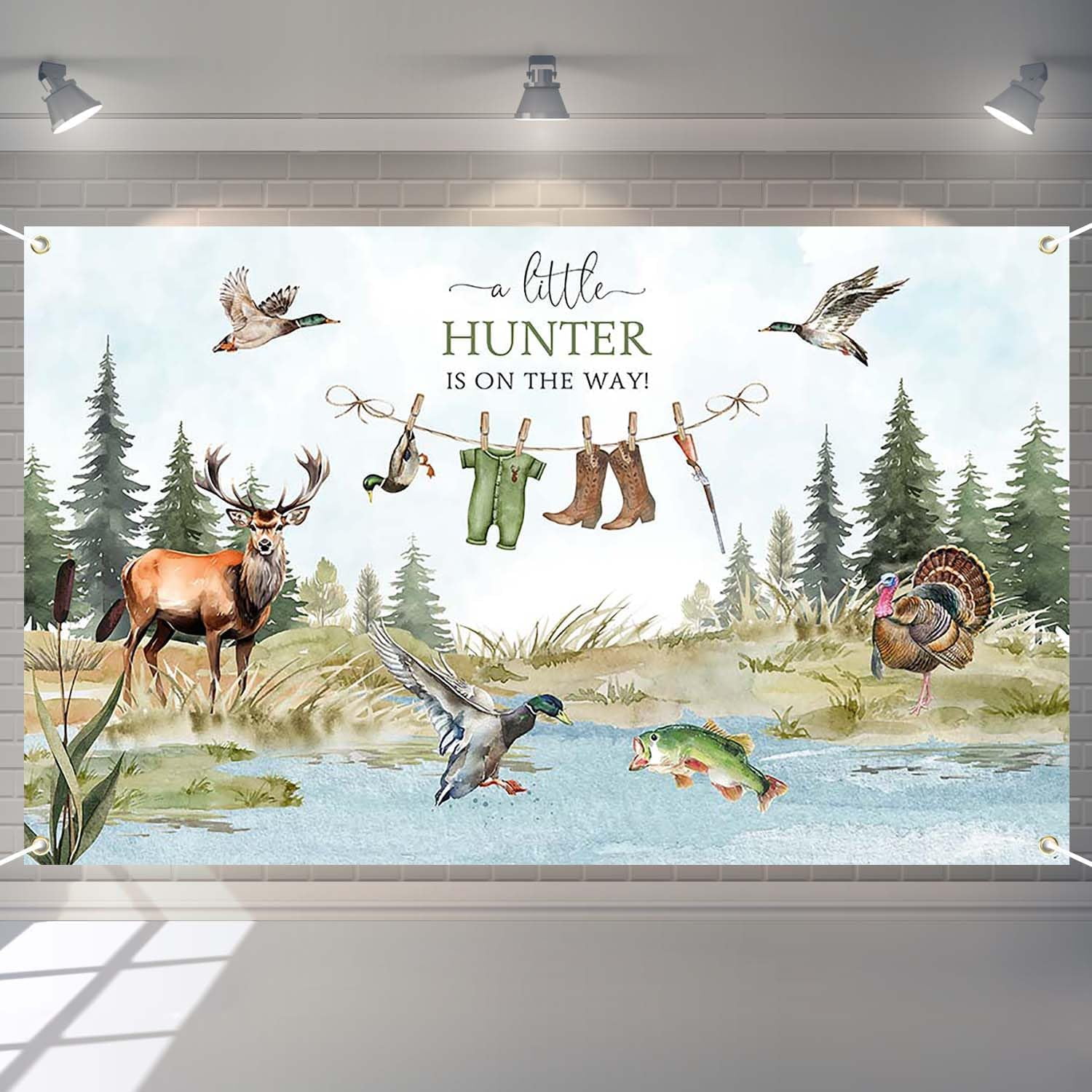 Duck Hunting Baby Shower Pretty Backdrop Mallard Duck Hunter Clothes ...