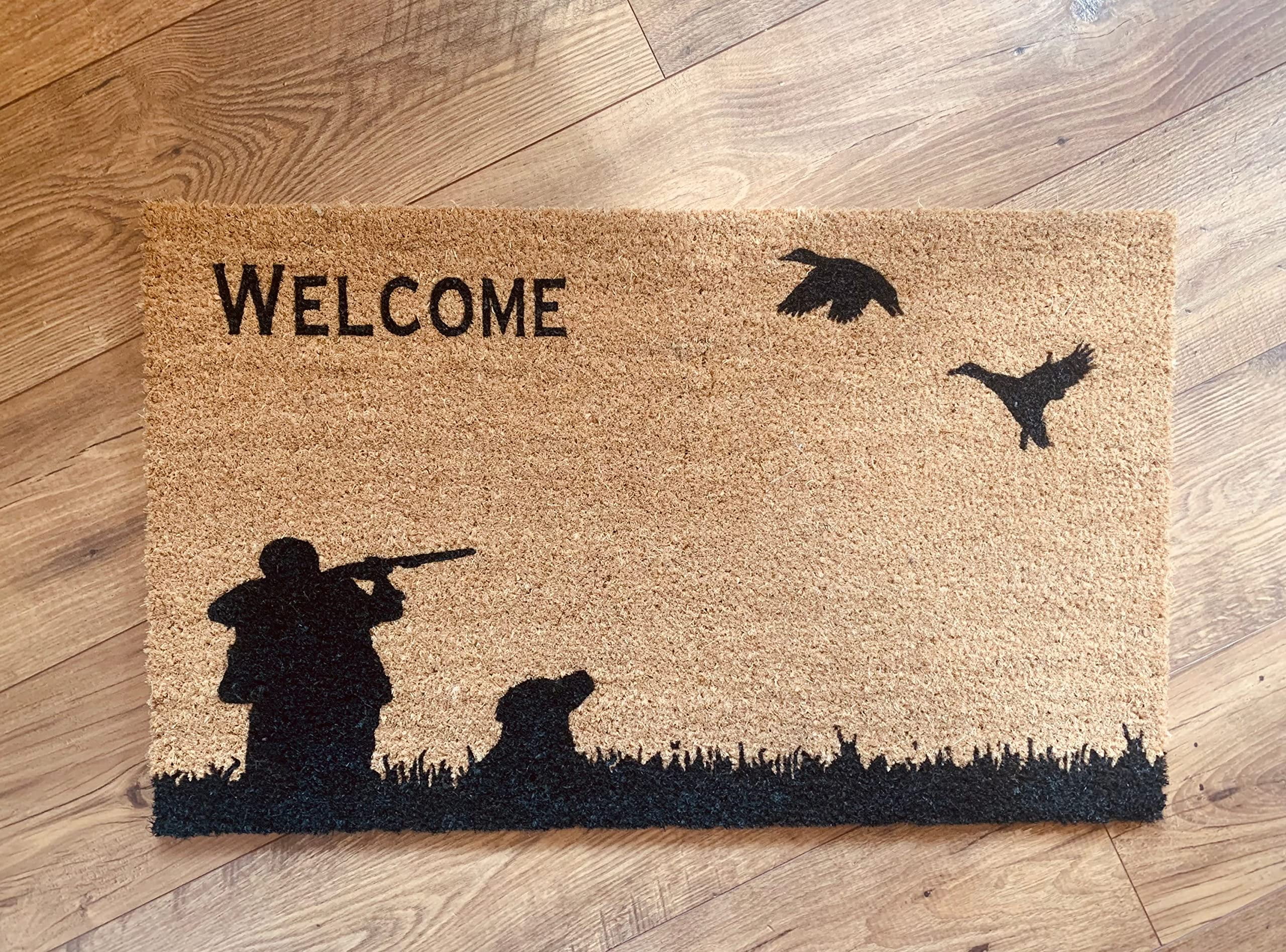 Duck Hunting Doormat Welcome Mat Rustic Doormat Hunting Decor Front ...