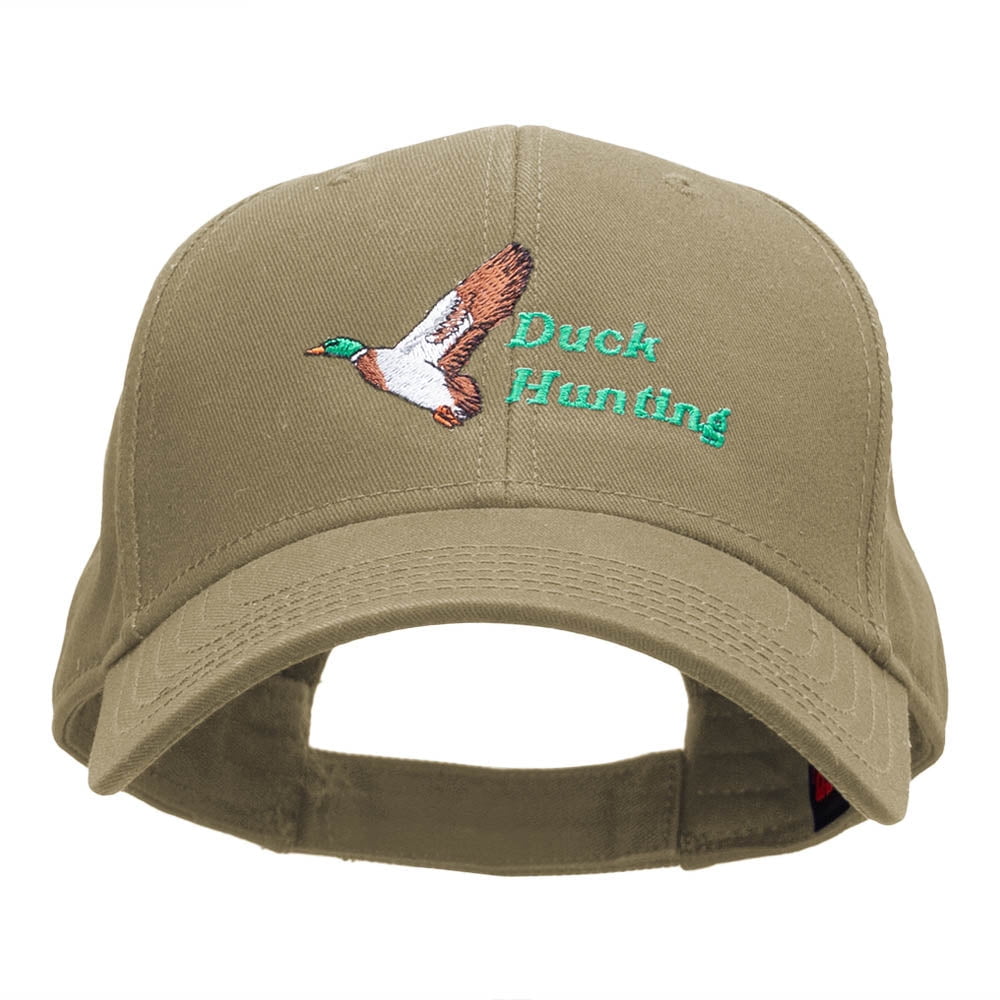 Duck Hunting Embroidered Low Profile Cap - Khaki OSFM - Walmart.com