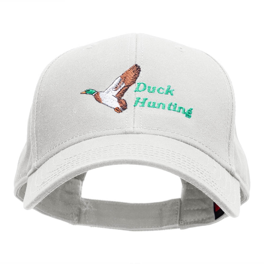 Duck Hunting Embroidered Low Profile Cap - White OSFM - Walmart.com