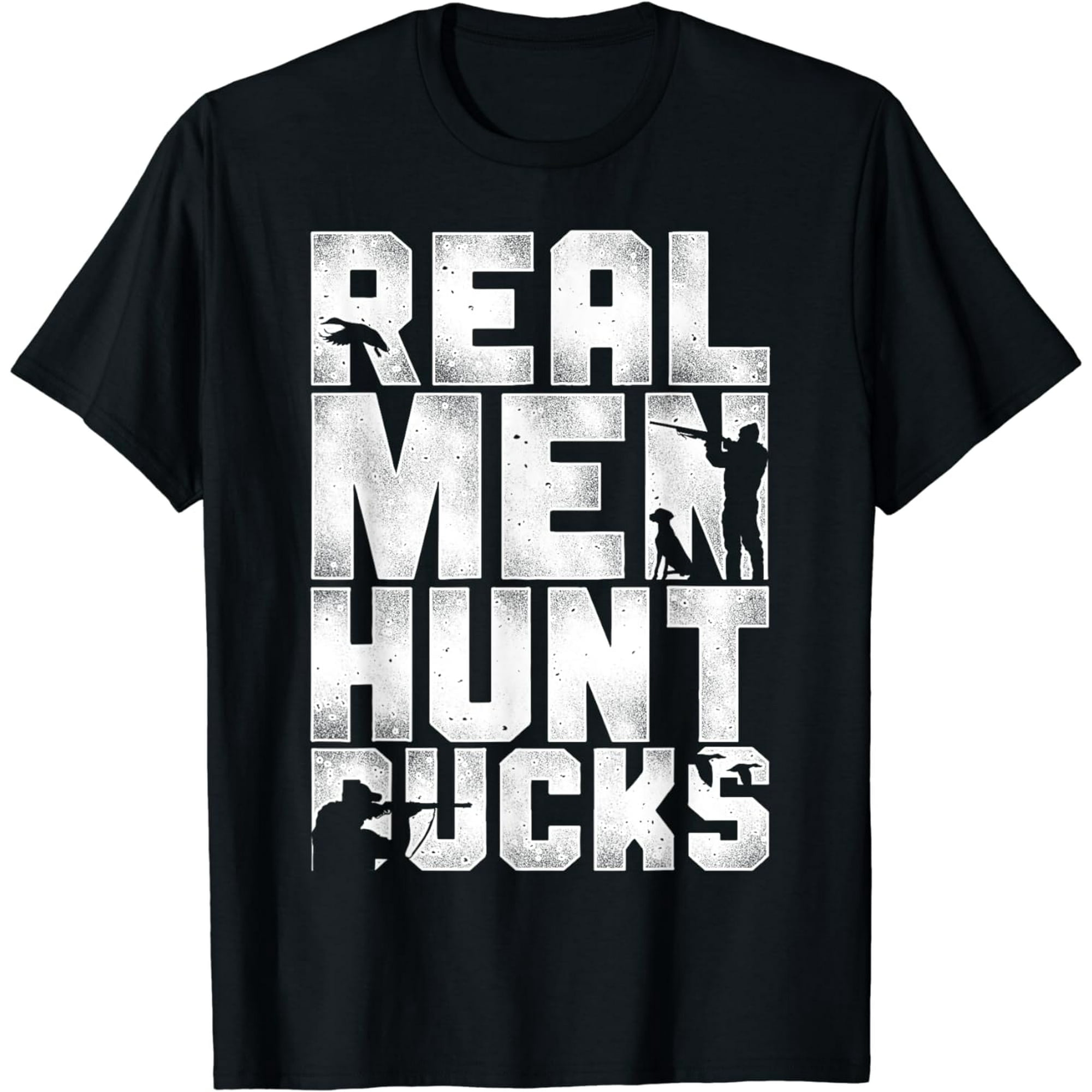 Duck Hunting Hunter Vintage Real Men Hunt Ducks T-Shirt - Walmart.com