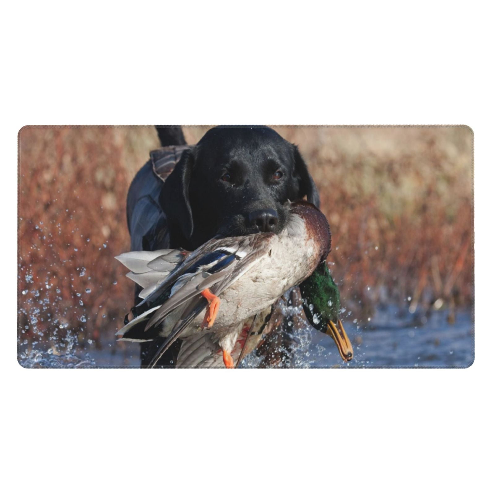Duck Hunting Labrador Dog Cool Black Puppy Animal Mousepad Large Mouse ...