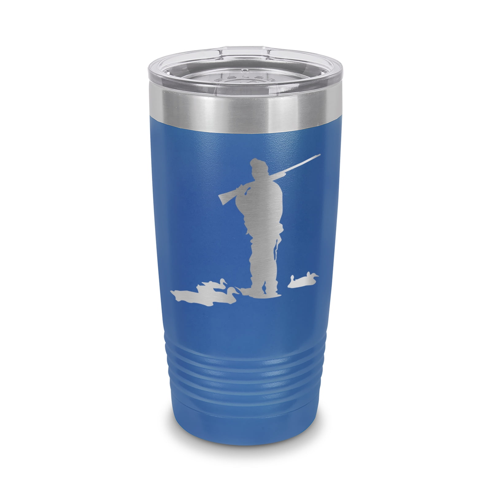 Duck Hunting Scene Tumbler 20 oz - Laser Engraved w/ Clear Lid ...
