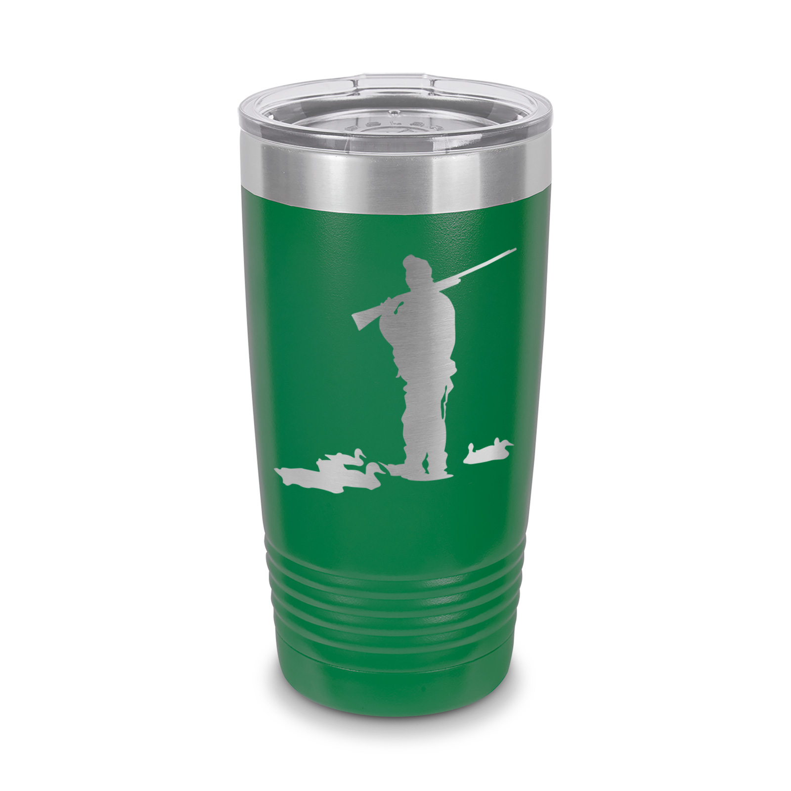 Duck Hunting Scene Tumbler 20 oz - Laser Engraved w/ Clear Lid ...