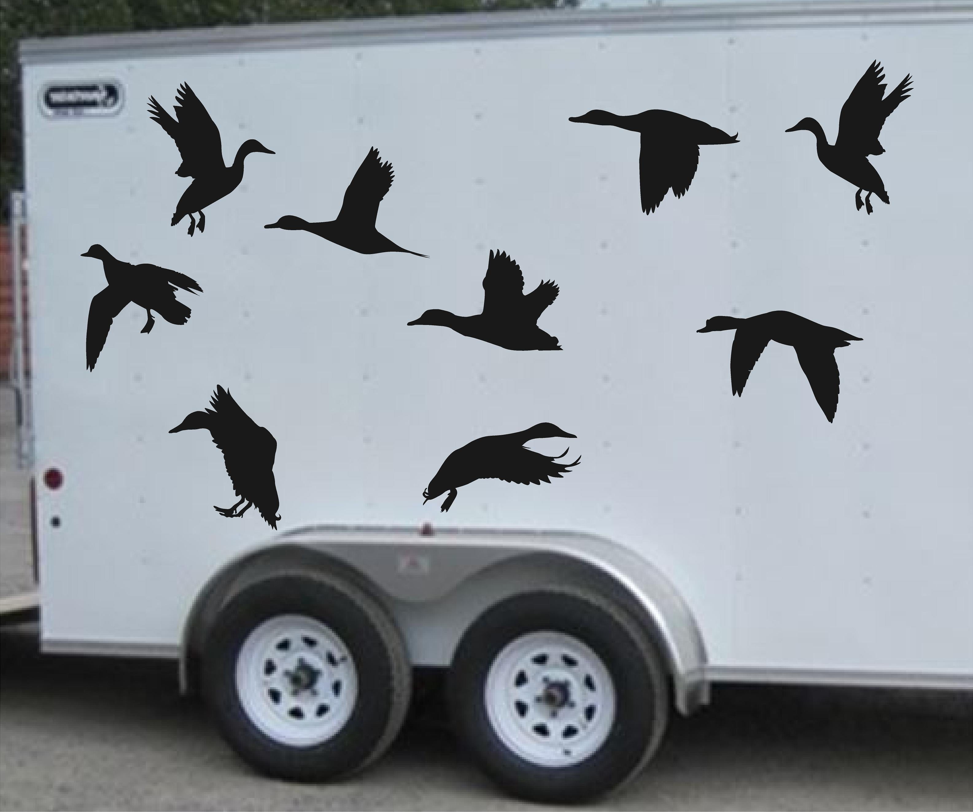 Duck Hunting Waterfowl Hunters Trailer Truck Decals 9 Duck Set ...