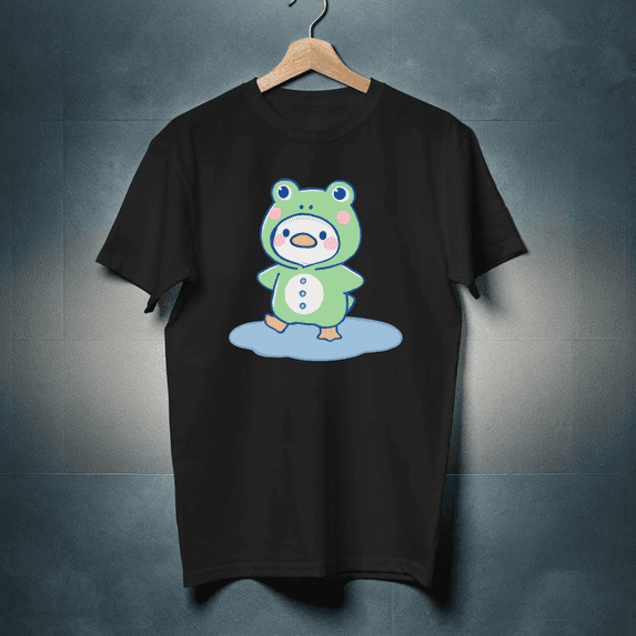 Duck In Frog Costume Funny Animal Graphic T-shirt M2983574, Up to Size ...