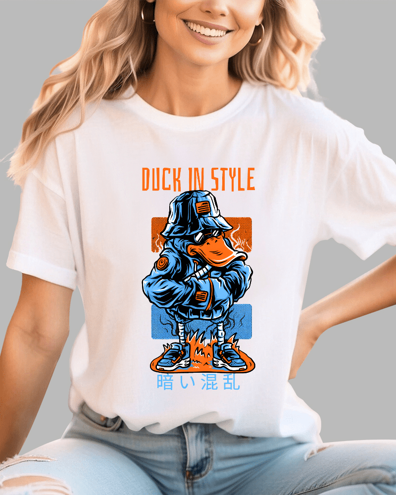 Duck In Style Japanese Cotton casual T-shirt- - Walmart.com