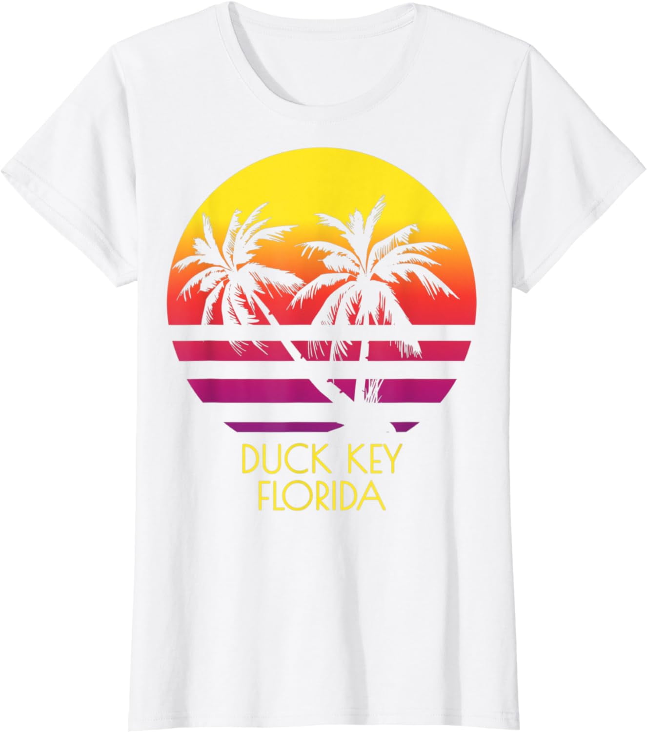 Duck Key Florida Keys Sunset Palm Trees T-Shirt - Walmart.com