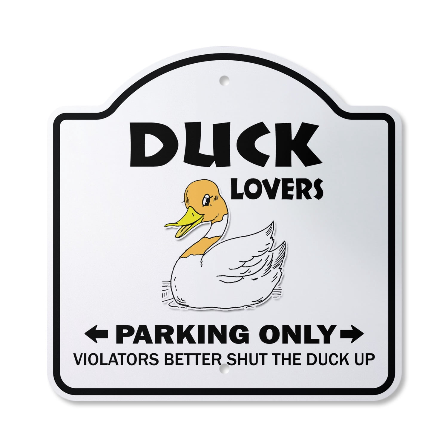 Duck Lovers Parking 12" X 12" Sign | Indoor/Outdoor Plastic ...