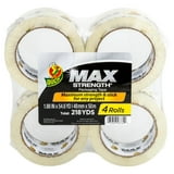 Duck MAX Strength Packing Tape, 1.88 in. x 54.6 yd., Clear, 4-Count ...