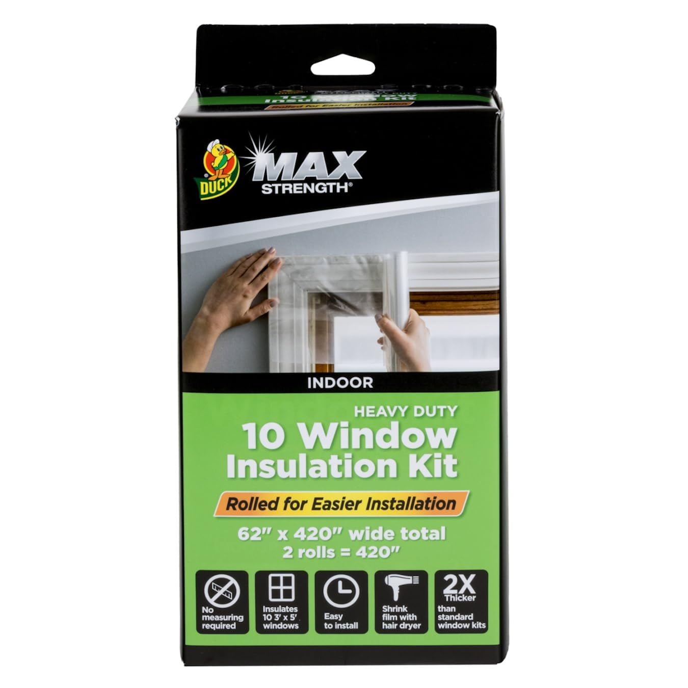 Duck MAX Strength Window Insulation Kit, Winter Window Kit Fits up to ...