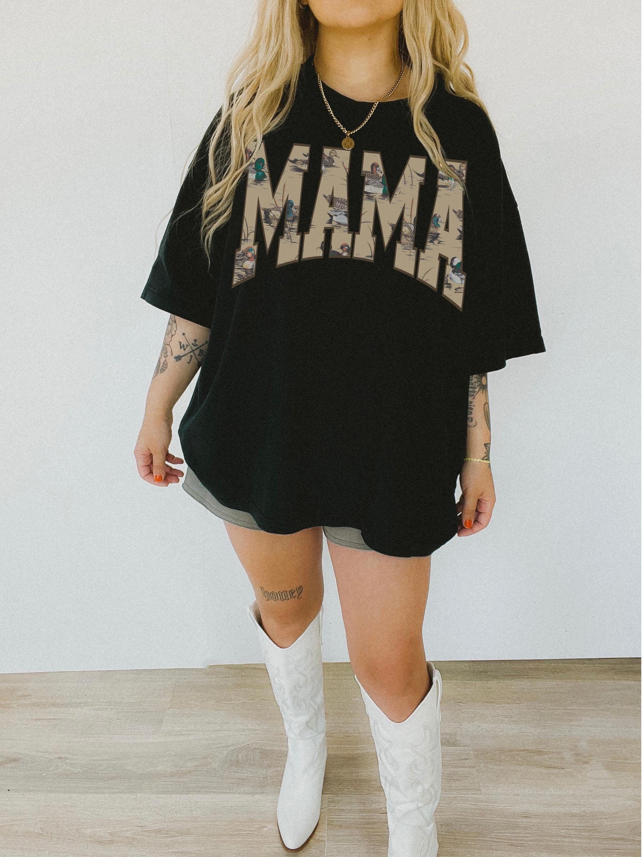 Duck Mama Shirt Trendy Mom Tshirt Retro Hunting Wives Tee Cute Shirt ...