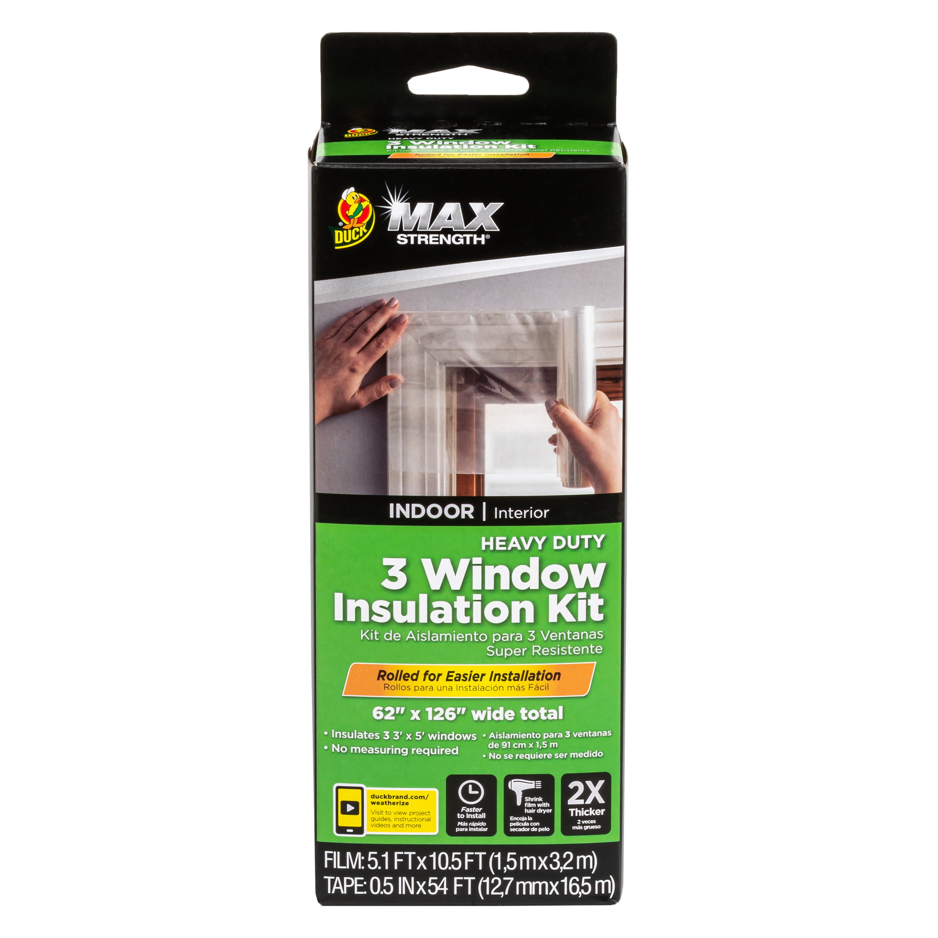 Brandclub - Duck Max Strength 62 in. x 126 in. Rolled Window Insulation ...
