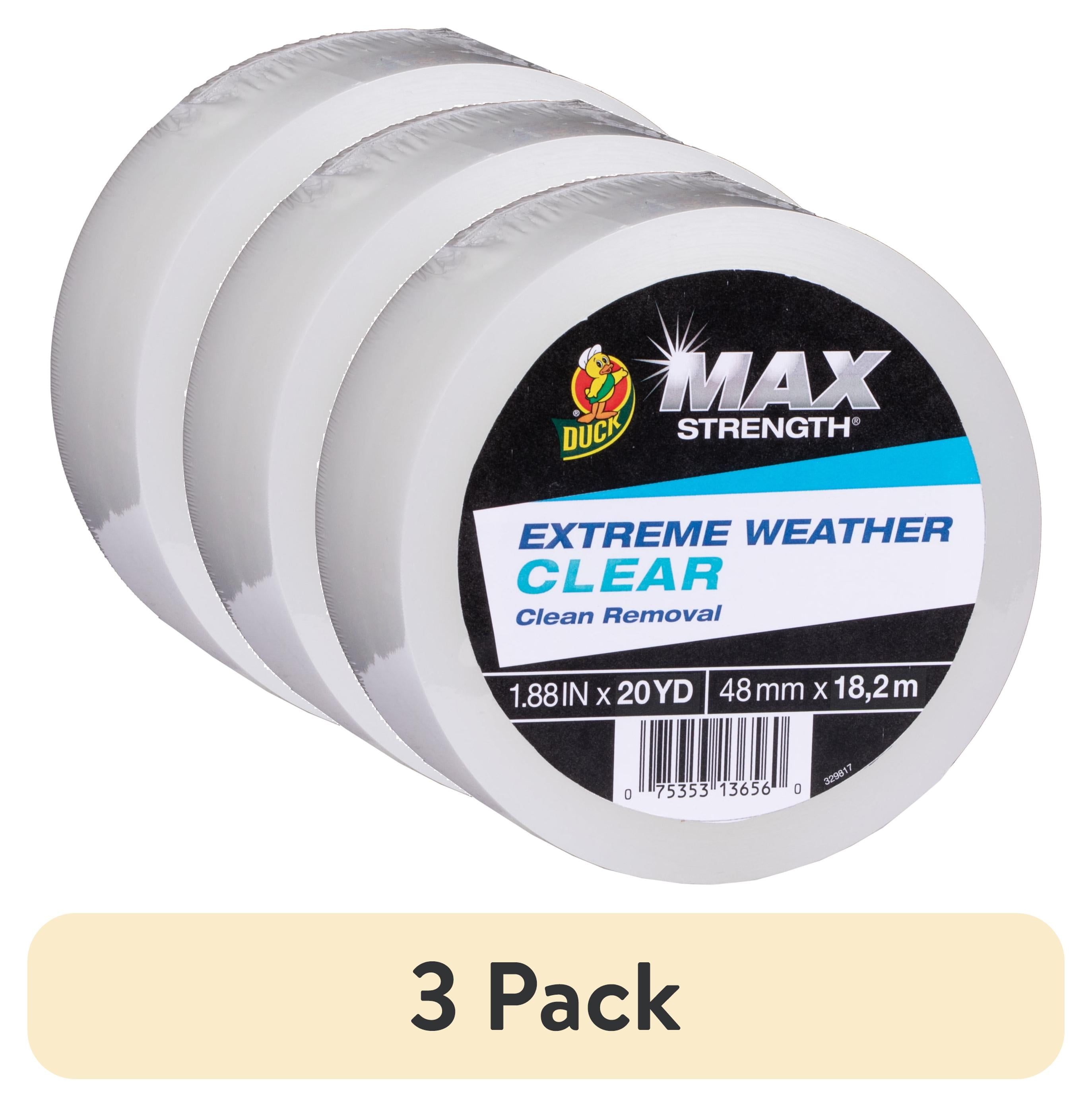 (3 pack) Duck Max Strength Extreme Weather 1.88 in. x 20 yd. Clear Tape ...