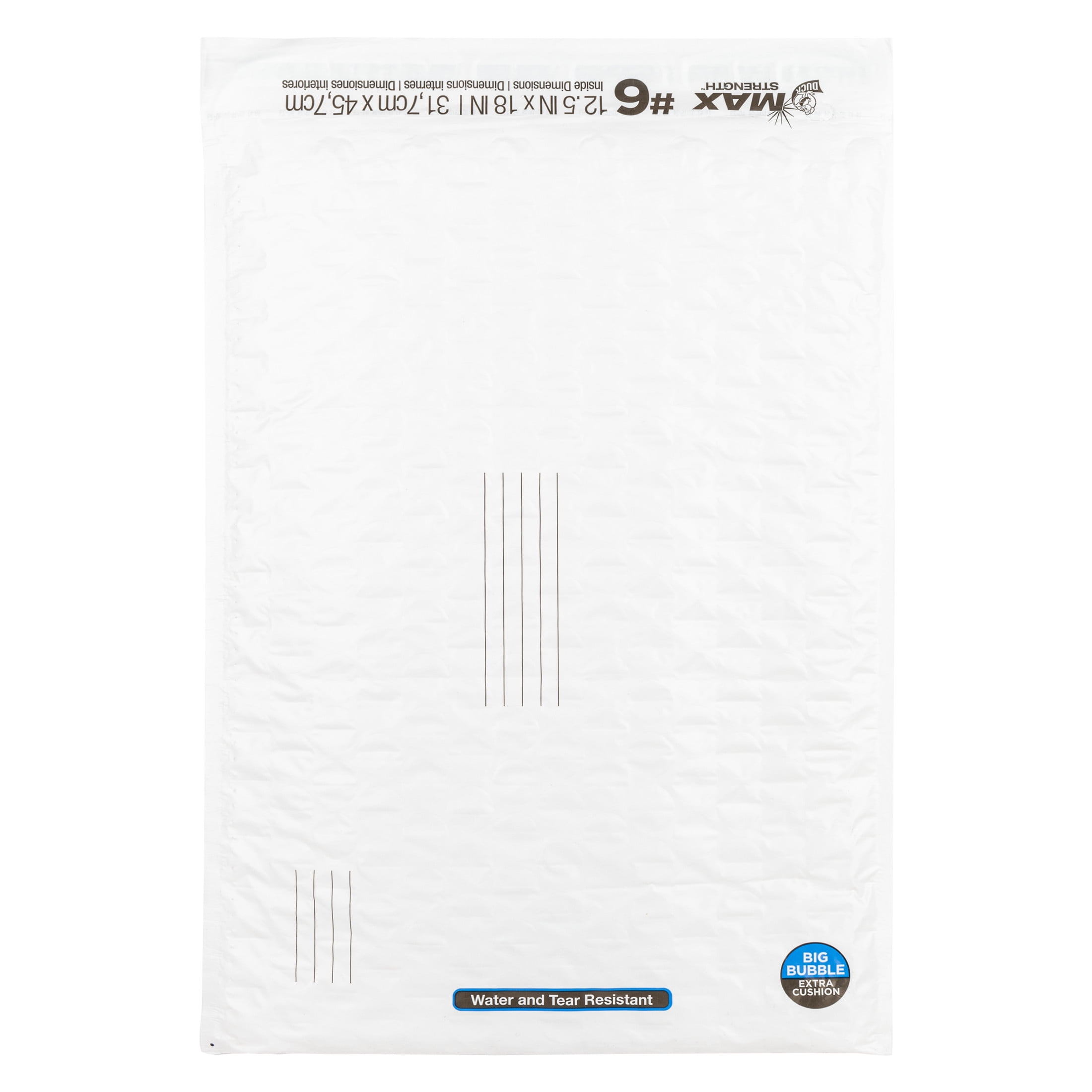 Duck Max Strength Self-Sealing Big Bubble Poly Mailer #6, 12.5" x 18.5 ...