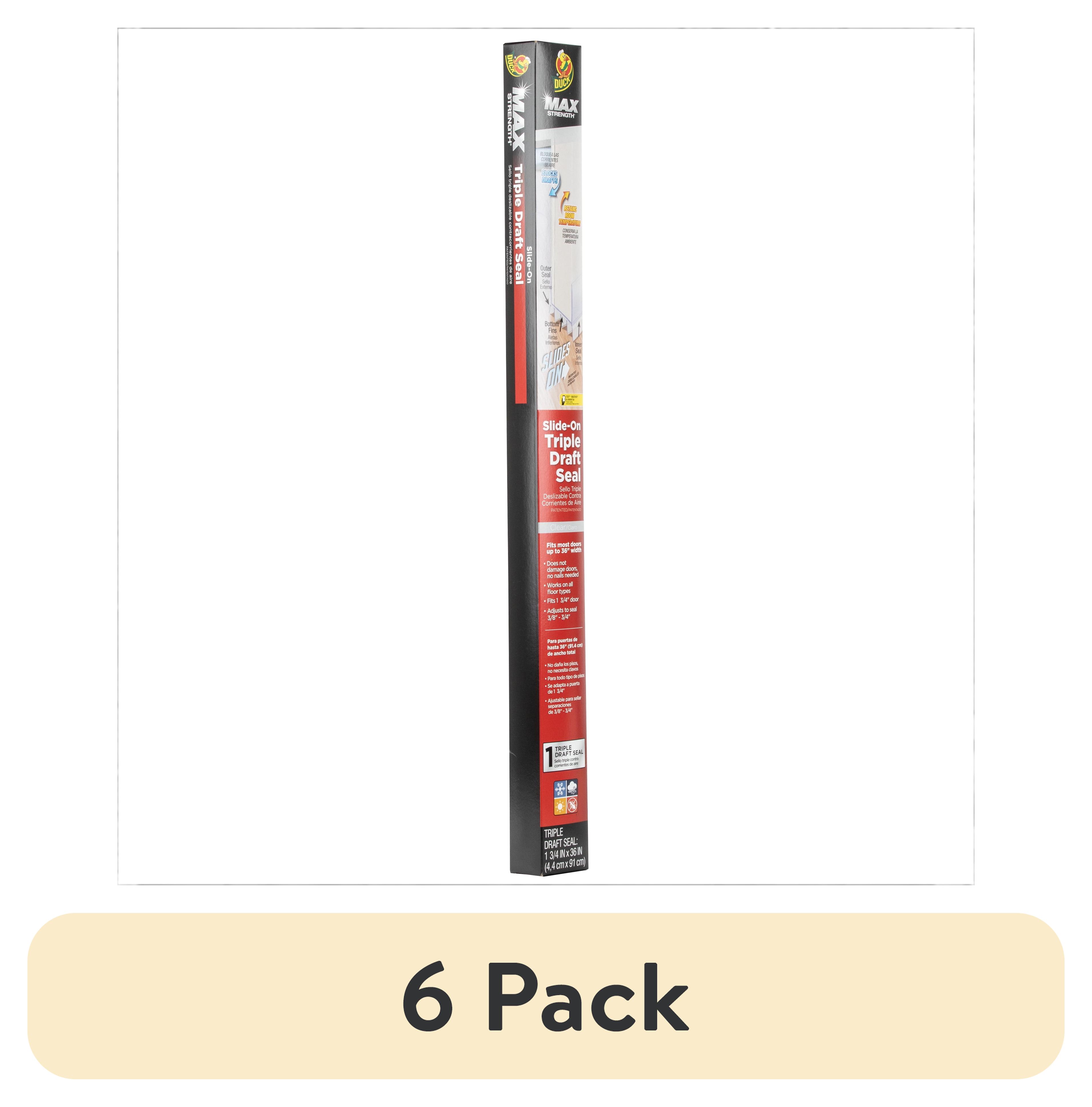 (6 pack) Duck Max Triple Draft 1.75 in. x 36 in. Plastic Under-Door ...