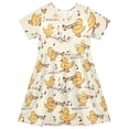 Duck Musical Instrument Short Sleeve Dress A-Line Cute Midi Casual ...