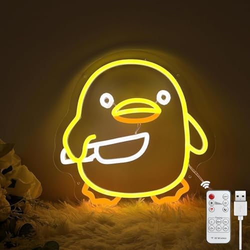 Duck Neon Sign LED Neon Light with Dimmable Switch Duck -USB Powered ...