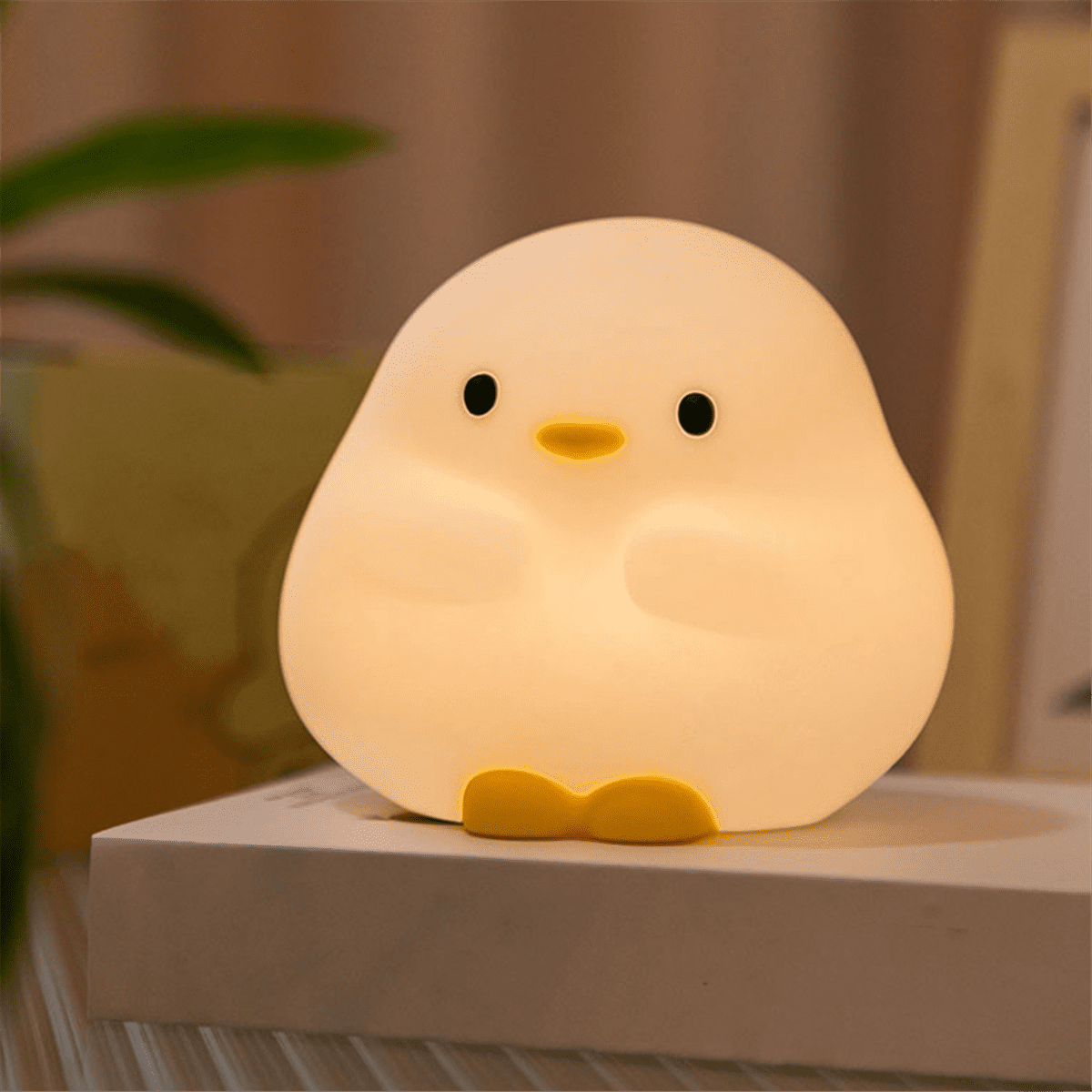 Duck Night Light, Cute Duck Lamp,Squishy Silicone Nightlight with 30 ...