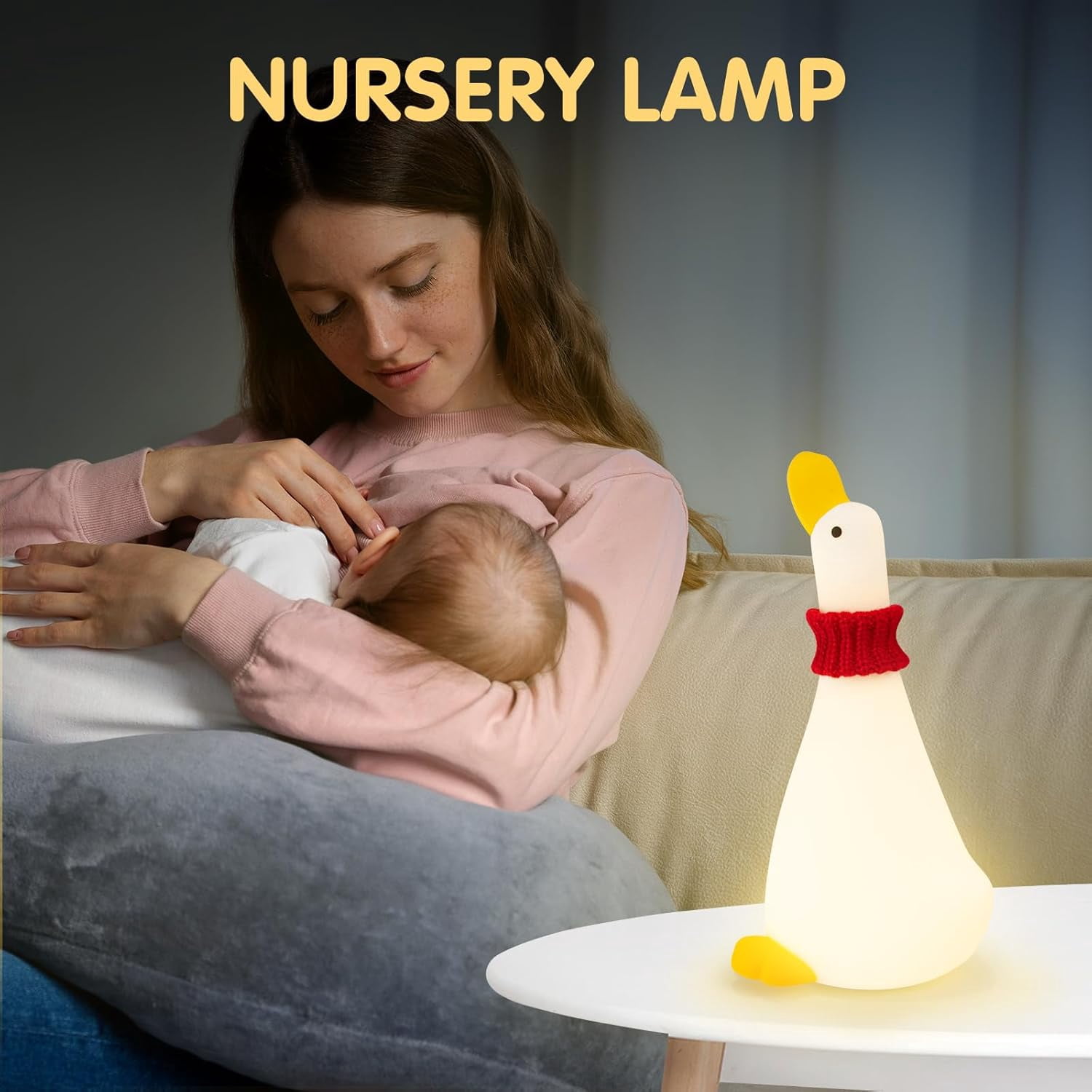 Duck Night Light Silicone Cute Dorm Bedroom Home Decor Night Light for ...