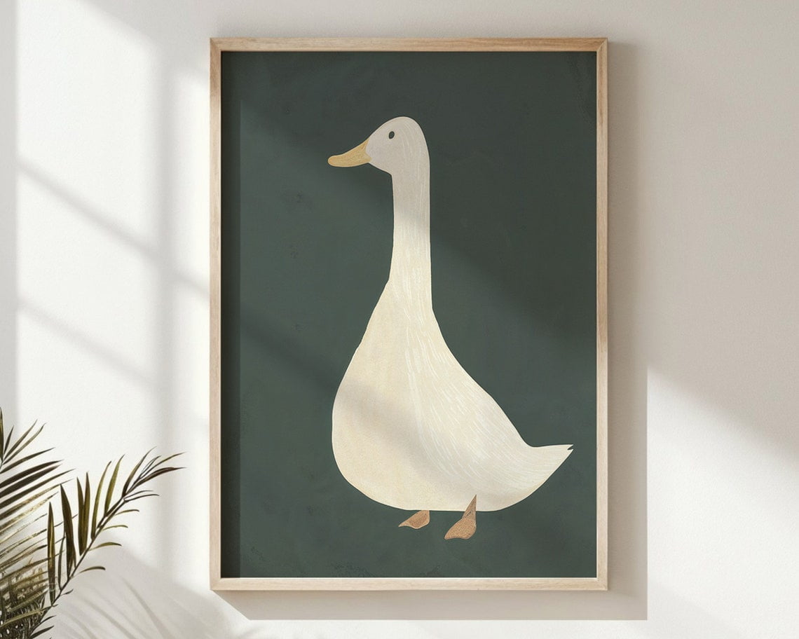 Duck Nursery Wall Art Print, Kids Room Decor, Animal Poster, Printable ...