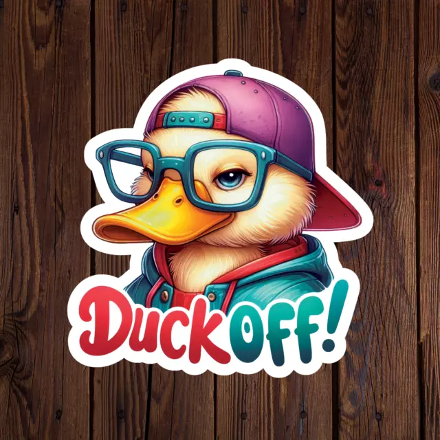 Duck Off Sticker Funny Duckling Animal Humor Gift Laptop Cup Sticker ...