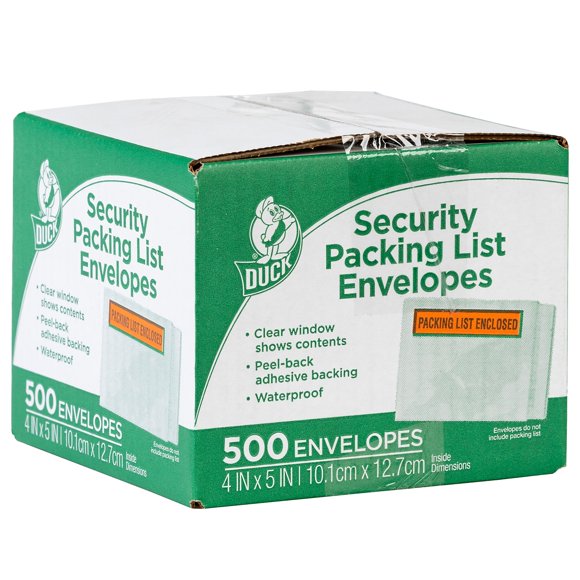 Clear Packing List Envelopes