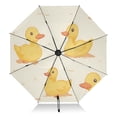 Duck Pattern Umbrella Folding Sun Umbrella Travel Auto Open Close Large ...