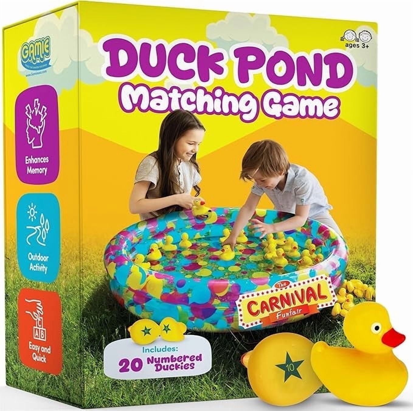 GAMIE Duck Pond Matching Memory Game: Fun Outdoor Play Kiddie Toy with ...