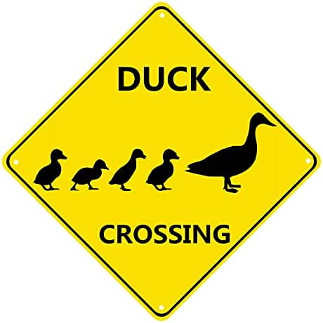 Duck Pond Sign - Nene Crossing Sign Reflective Metal 12"x12" Duck Pond ...