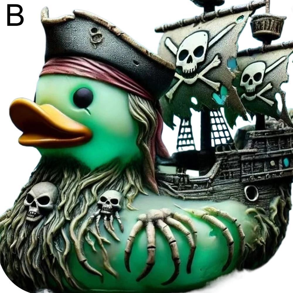 Duck Resin Duck Figurine Duck Unique Duck Desktop Ornament Pirate Ship ...