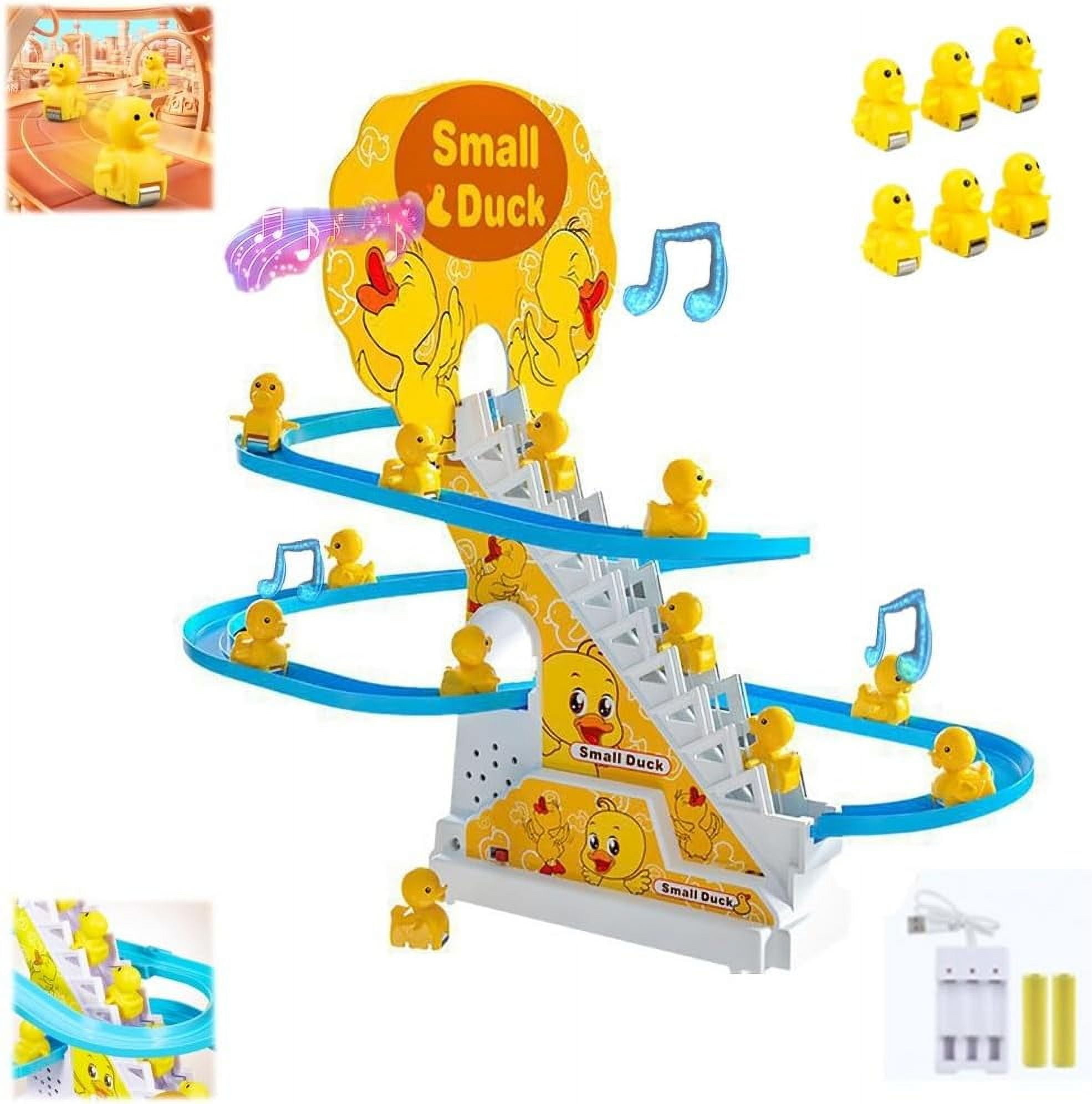 Duck Roller Coaster,Funny Duck Climbing Stairs Toy,Escalator Roller ...