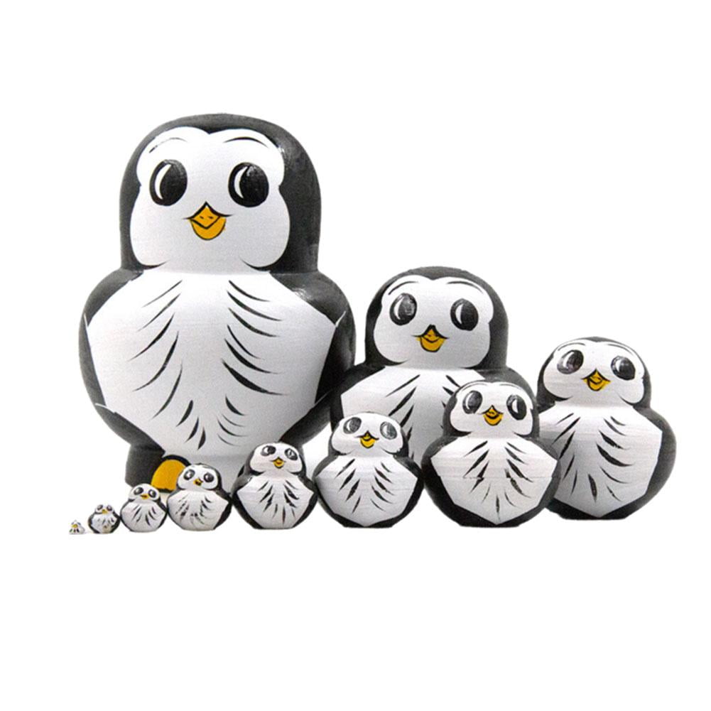 Duck Russian Dolls, 10pcs Wooden Yellow Duck Russian Nesting Dolls ...