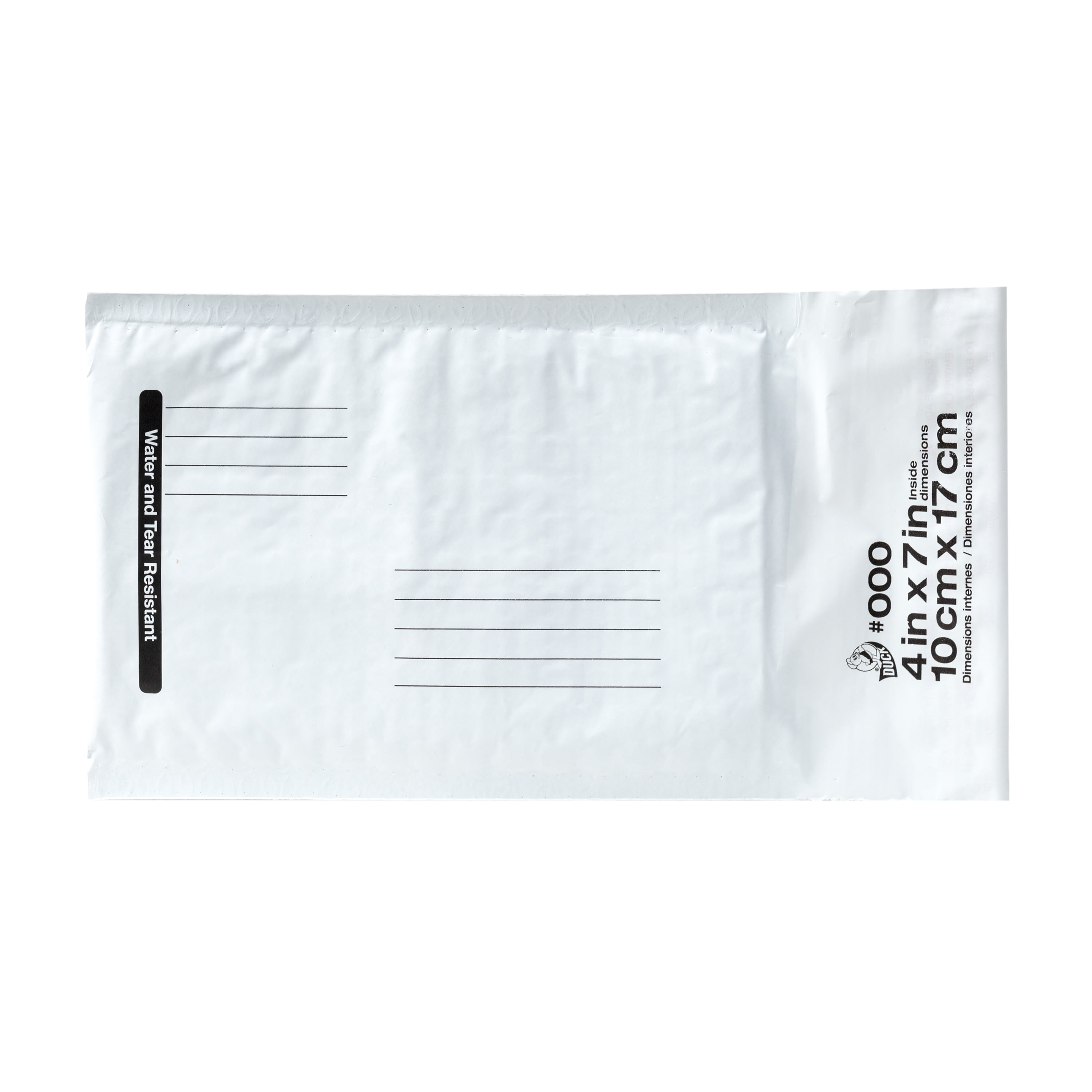 Duck Self-Seal Poly Bubble Mailer #000, 4" x 7", Solid Print - Walmart.com
