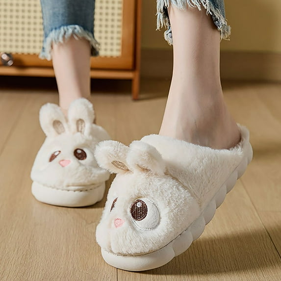 Duck Slippers For Women Cute Fluffy Slippers Dalmatian Shoes Warm ...