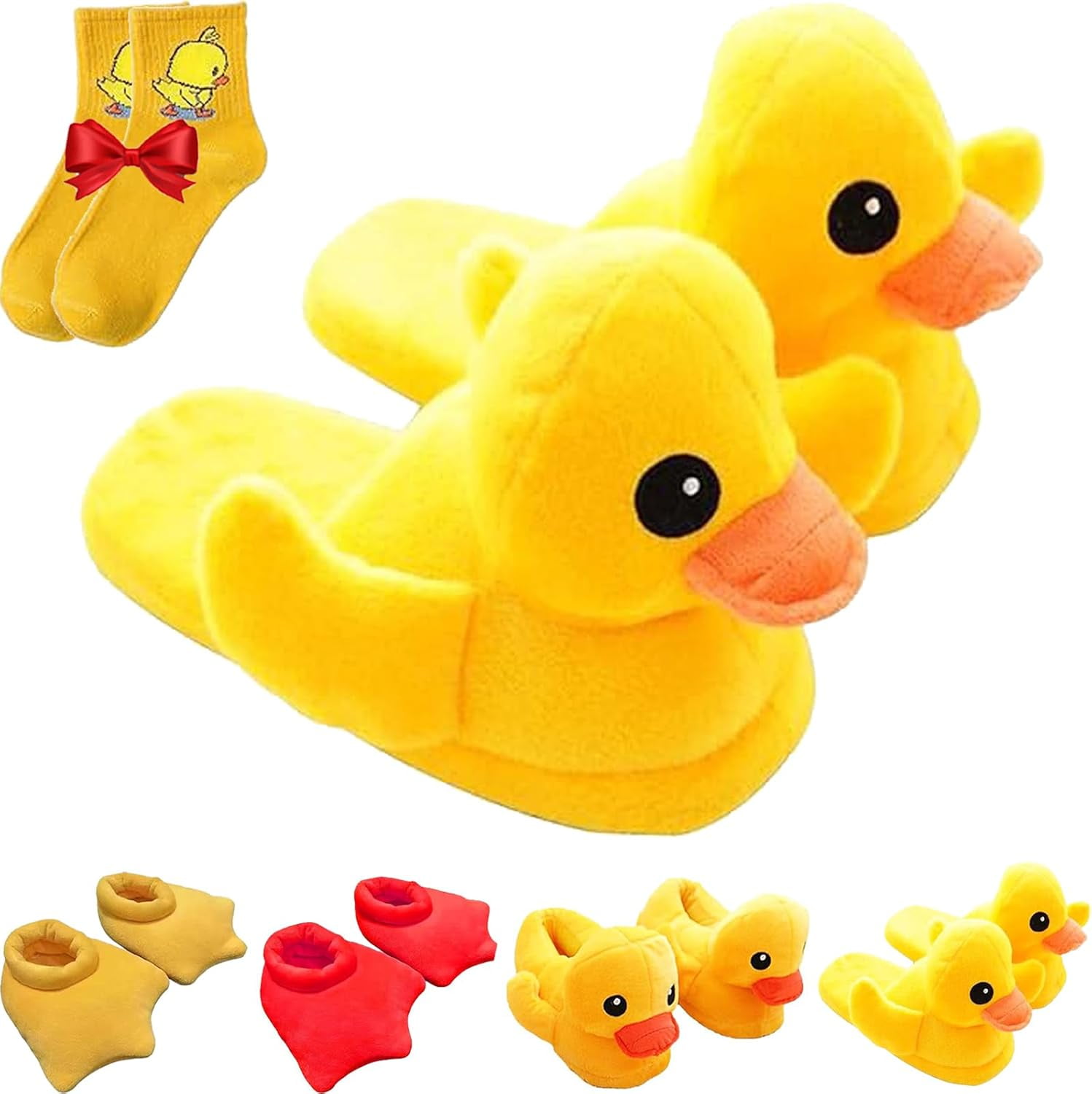 Duck Slippers, Funny Cartoon Animal Slippers for Women, Soft ...