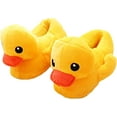 Yellow Duck Plush Cotton Slippers, Duck Figure with Flappy Wings ...