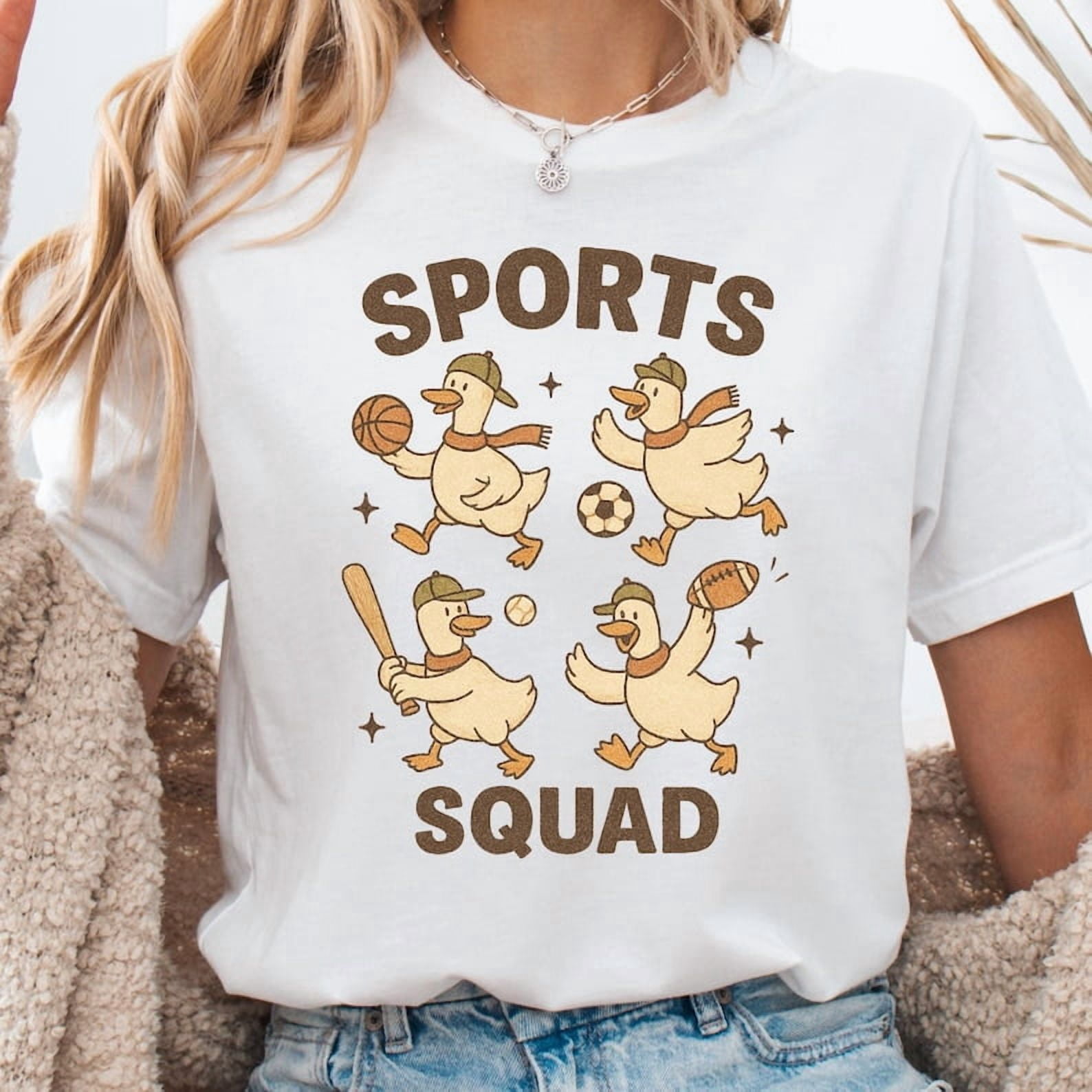 Duck Sports Squad Graphic Shirt, Animal Lovers Goose Sports ...