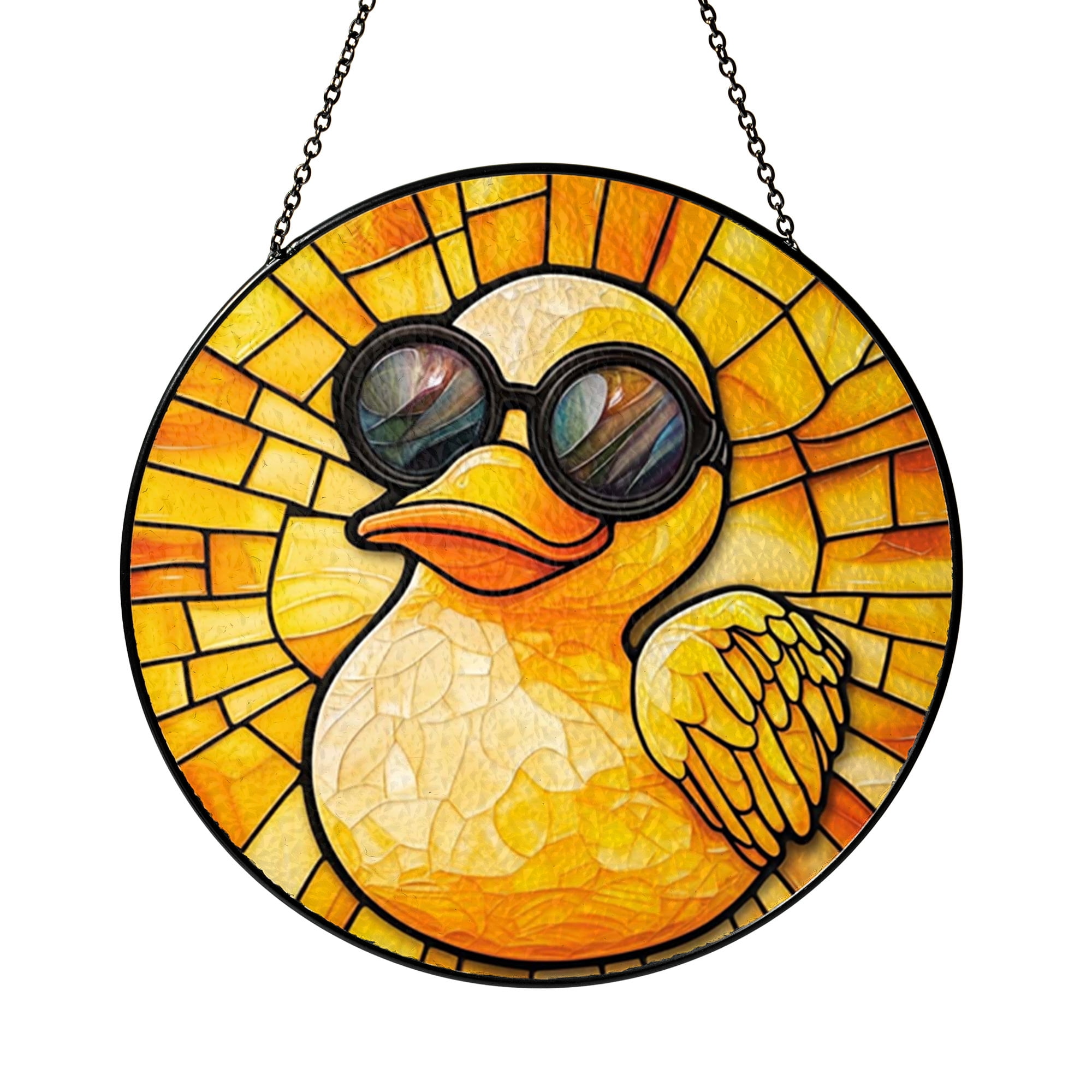 Duck Stained Glass Pattern – Funny Round Suncatcher Design Download1901 ...