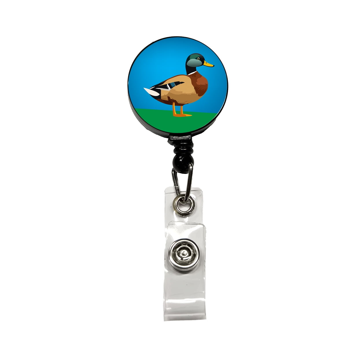 Duck Standing Profile Retractable Reel ID Badge Key Card Name Tag ...
