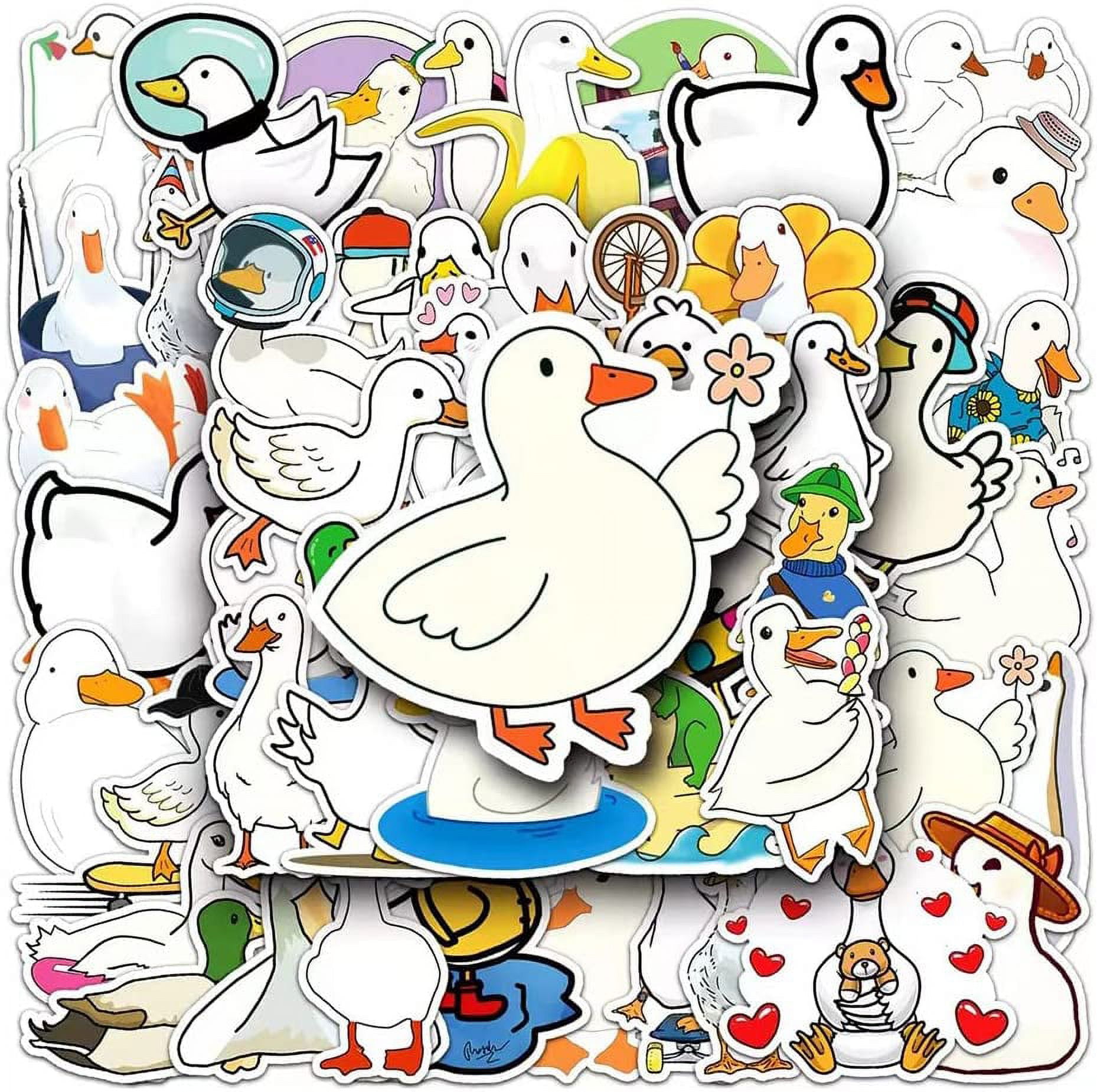 Duck Stickers |50Pcs Duck Waterproof Vinyl Decals for Water Bottles ...