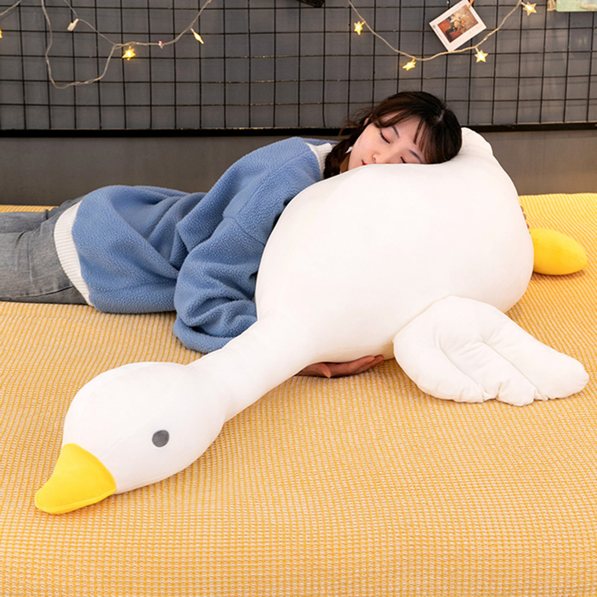 Duck Stuffed Animals, Soft Stuffed White Goose Doll Throw Pillow Goose ...